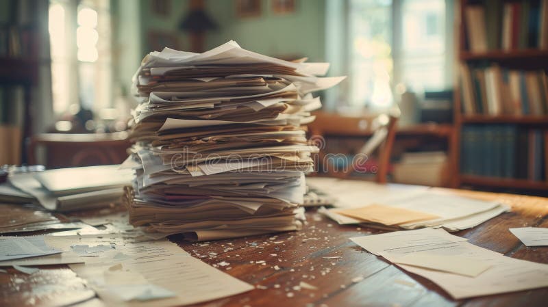 A Pile of Papers on a Table with Some Notes and Other Documents, AI ...
