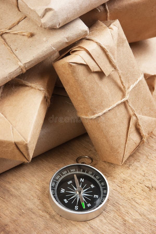 Stack parcel in warehouse stock photo. Image of gift - 142760552