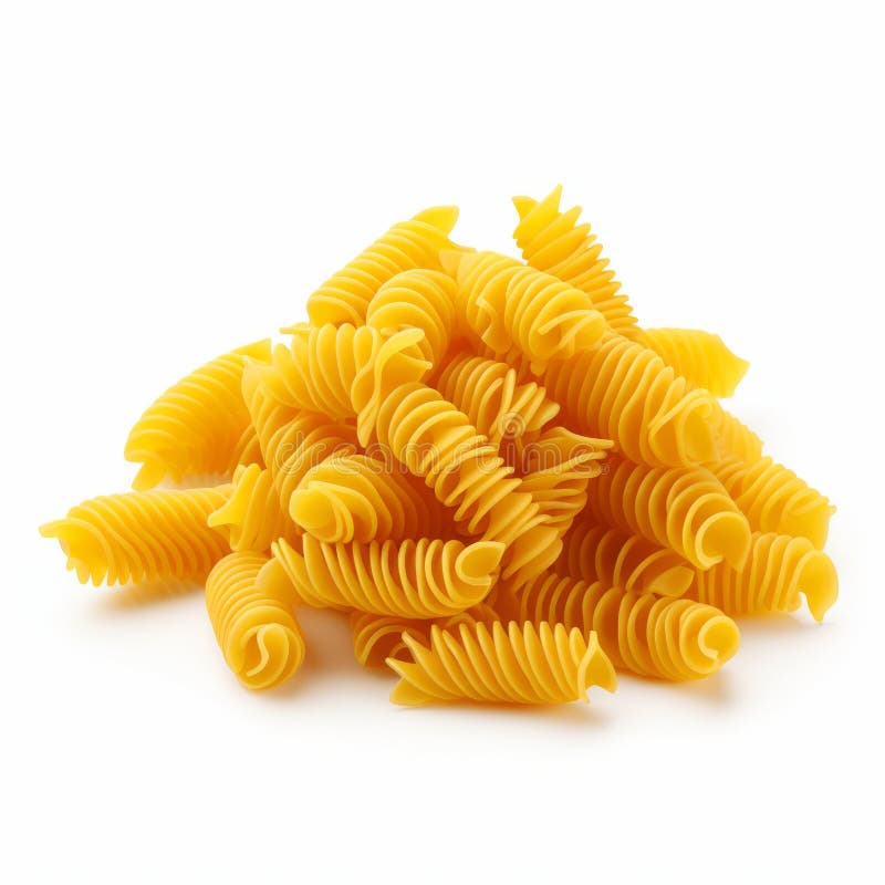 Yellow Pasta on White Background - a Modern Artistic Interpretation ...
