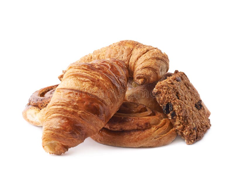 Pile of pastry isolated stock image. Image of brown, baked - 55350031