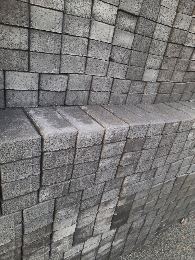 Pile of Paving Blocks Neatly Arranged Stock Image - Image of palette ...