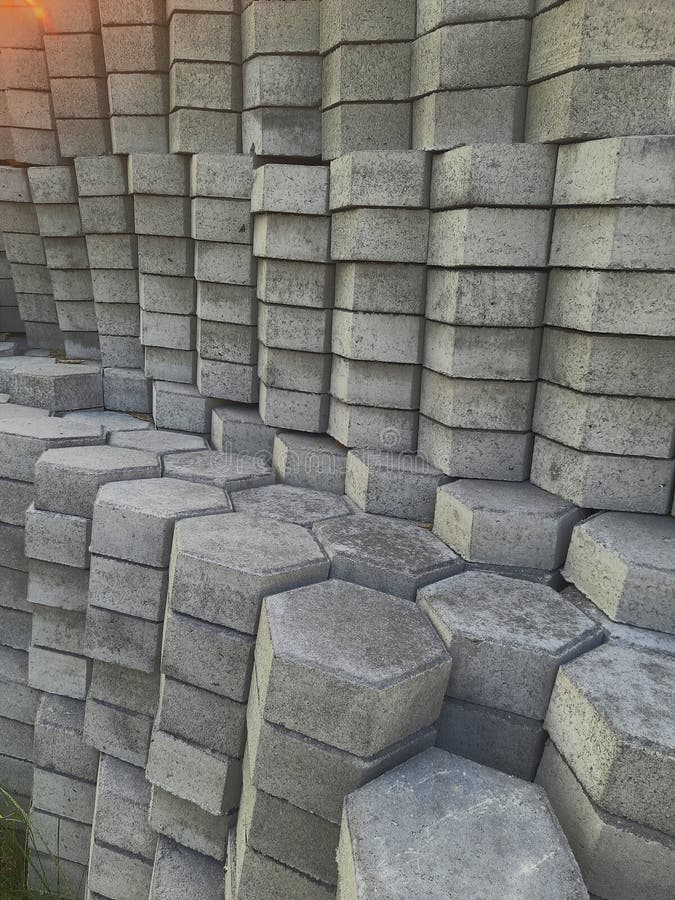 Pile of Paving Blocks Neatly Arranged Stock Photo - Image of flooring ...