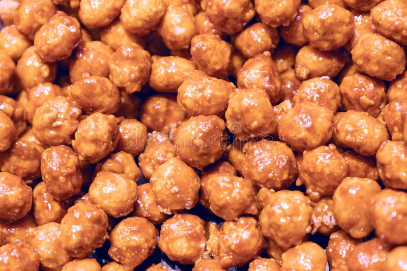 Pile of Peanut Balls in Sugar Stock Photo - Image of food, snack: 322147906