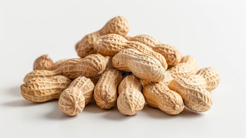 A Pile of Peanuts on a White Surface Stock Image - Image of peanuts ...