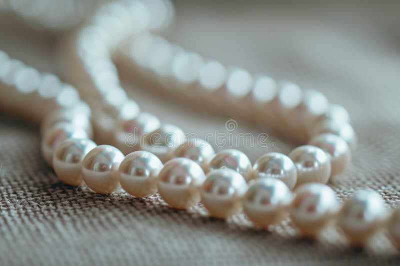 Pile of Pearls. Natural White String of Pearls Stock Photo - Image of ...