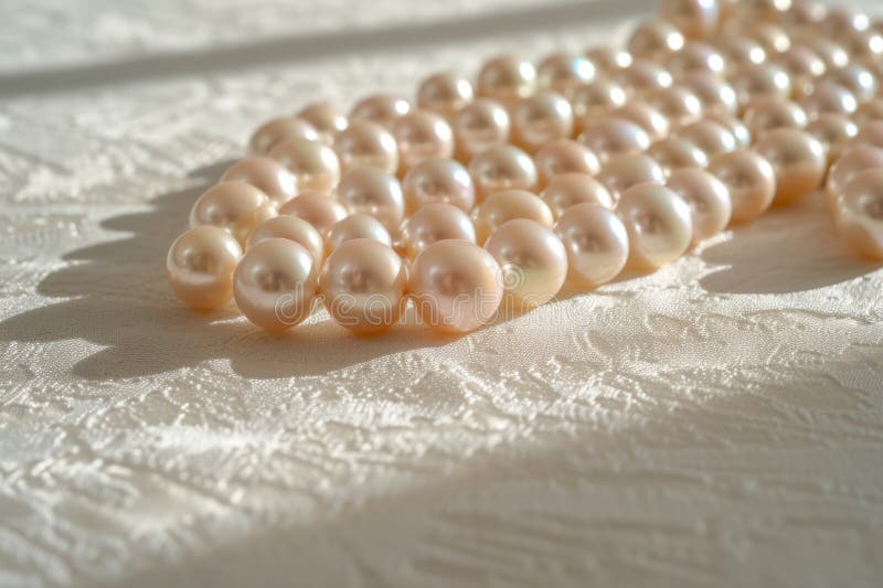 Pile of Pearls. Natural White String of Pearls Stock Image - Image of ...