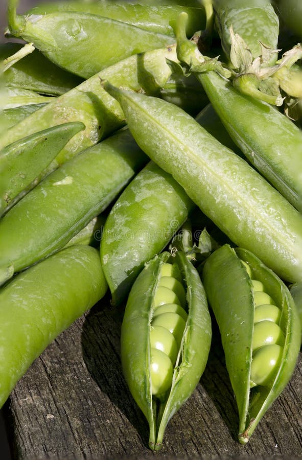 Pile of Peas on a Wooden Table Stock Image - Image of natural, harvest ...