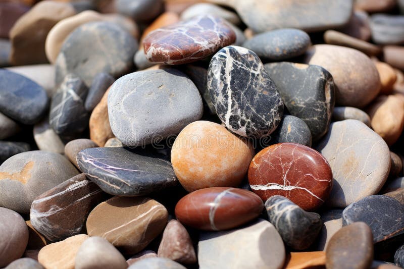 A Pile of Pebbles with Different Colors and Sizes Stock Illustration ...