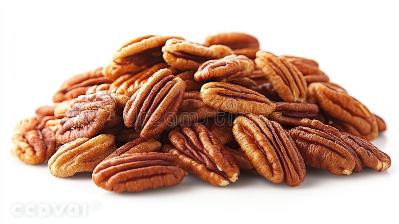 Pile of Pecans on White Background Stock Photo - Image of healthy ...
