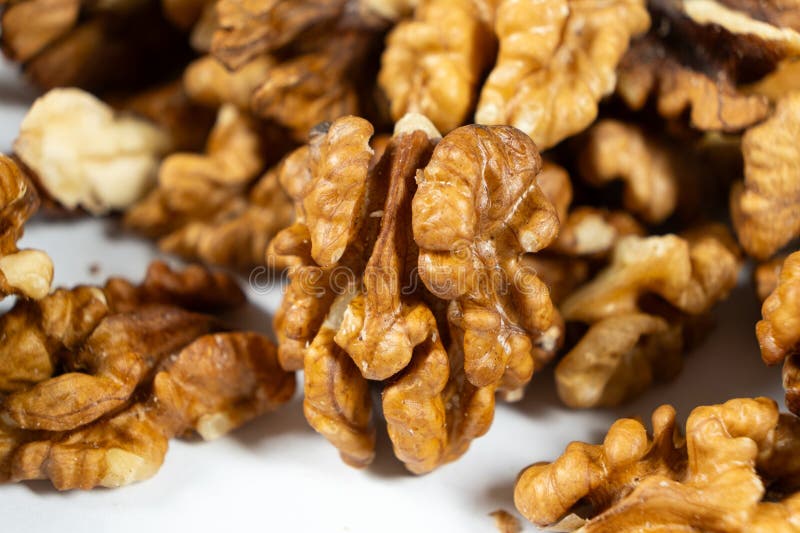 Pile Peeled Raw Unroasted Walnuts Stock Photos - Free & Royalty-Free ...