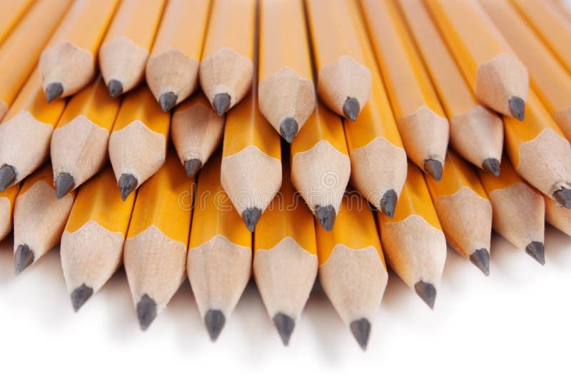 Pile of pencils stock image. Image of yellow, wooden - 11067131
