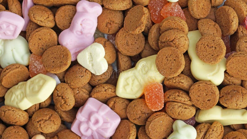 Dutch Mixed Candy and Pepernoten Eaten during Sinterklaas Feast Stock ...