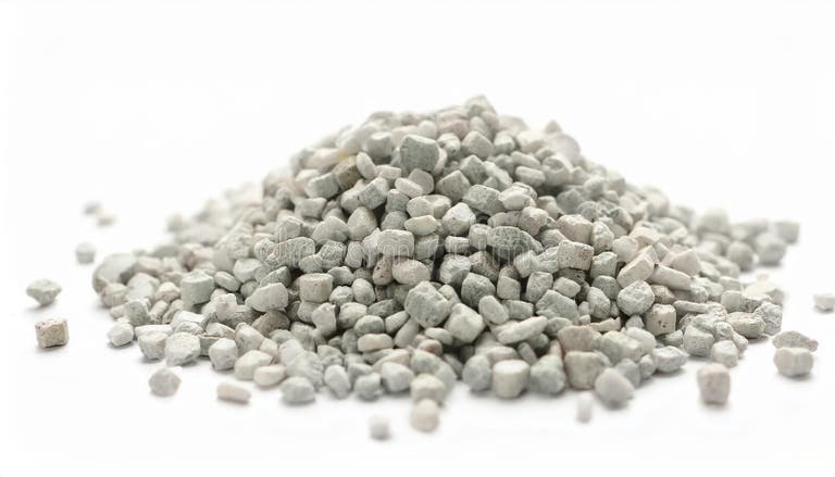 Pile of Perlite Isolated on White Backdrop. Natural Material Stock ...