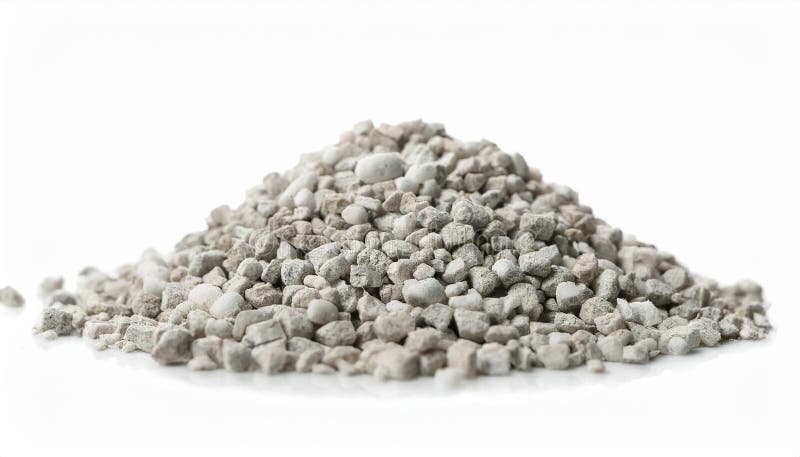Pile of Perlite Isolated on White Backdrop. Natural Material Stock ...