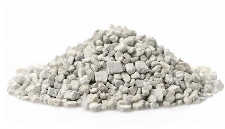 Pile of Perlite Isolated on White Backdrop. Natural Material Stock ...