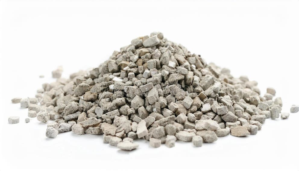 Pile of Perlite Isolated on White Backdrop. Natural Material Stock ...