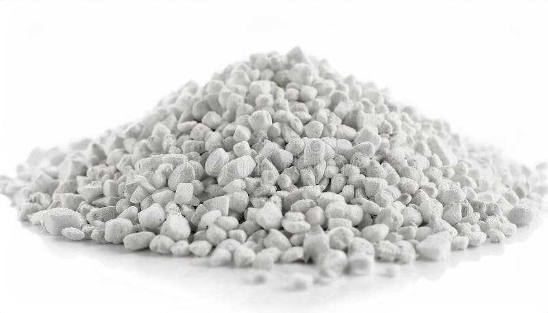 Pile of Perlite Isolated on White Backdrop. Natural Material Stock ...