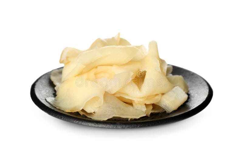 Pile of Pickled Ginger Isolated on White Stock Image - Image of piquant ...