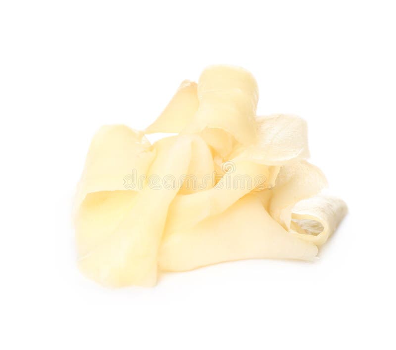 Pile of Pickled Ginger Isolated on White Stock Image - Image of ...