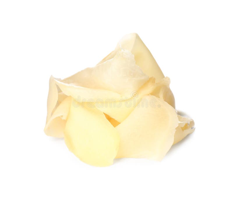 Pile of Pickled Ginger Isolated on White Stock Photo - Image of organic ...