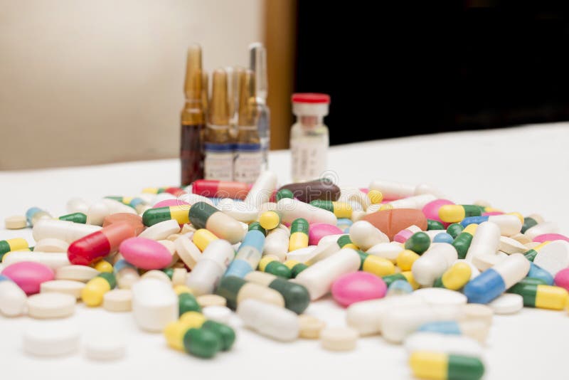 Pile of Pills, Tables and Capsules Stock Photo - Image of vitamin ...