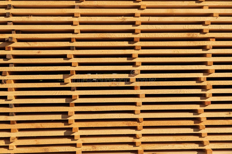 Pile of Pine Boards. Wood Drying. Lumber Stock Photo - Image of stacked ...