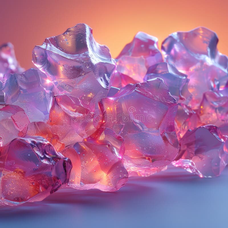 Pile of Pink Crystals on Table Stock Image - Image of crystallography ...