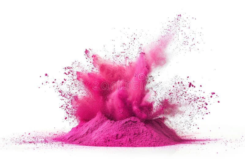 A Pile of Pink Powder on a White Surface Stock Illustration ...