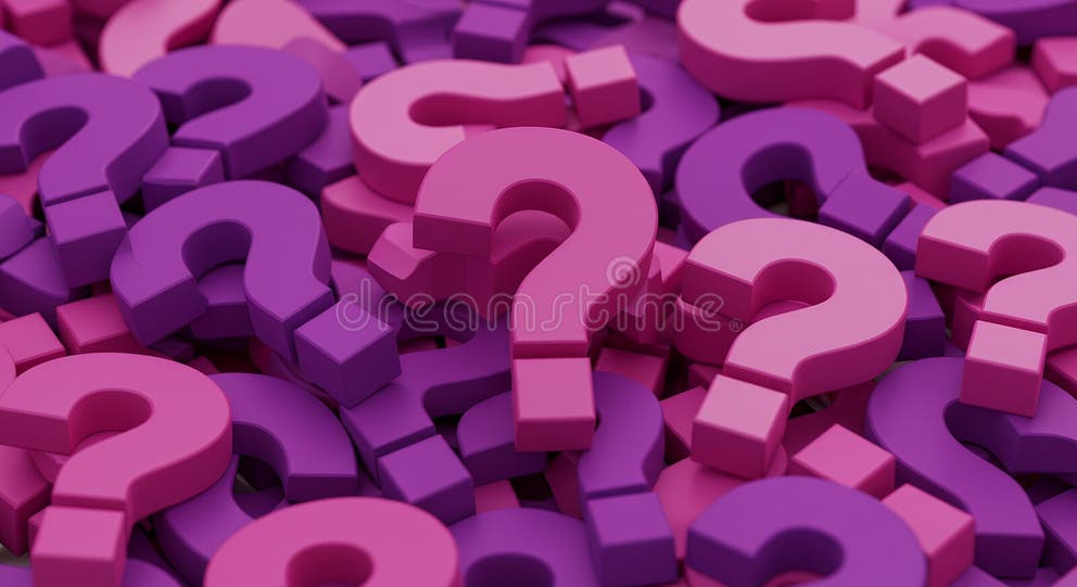 Pile of Pink and Purple Question Marks: Uncertainty, Questions, Answers ...