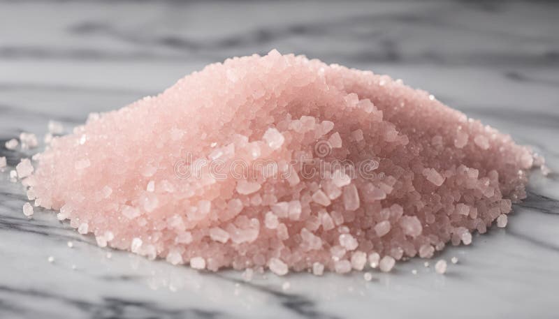 A Pile of Pink Salt on a Marble Counter Stock Illustration ...
