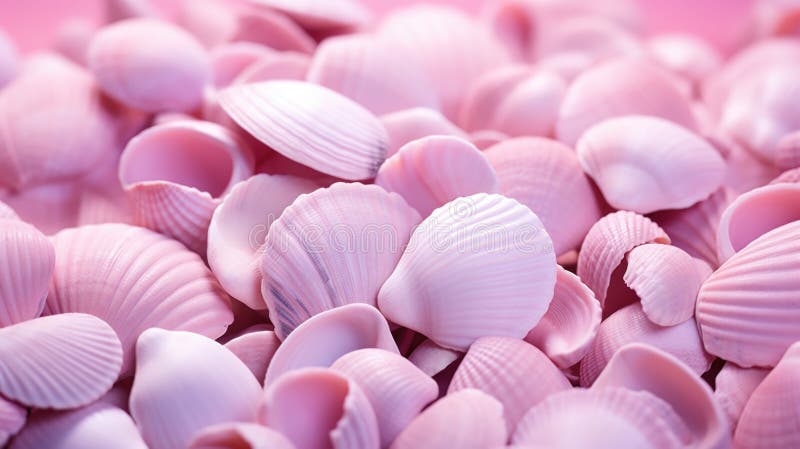 A Pile of Pink Shells, Background Image Stock Illustration ...