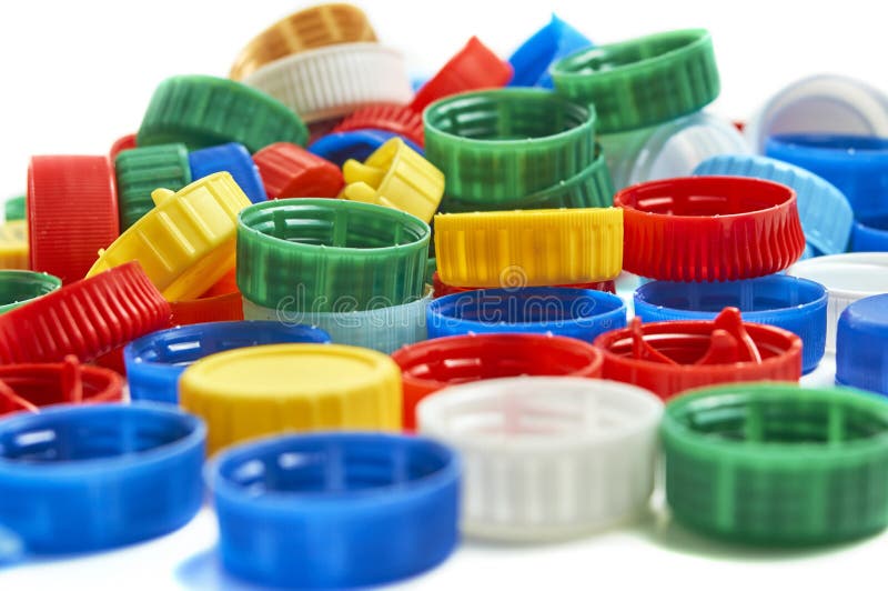 Pile of Color Plastic Caps Closeup Stock Image - Image of matter ...