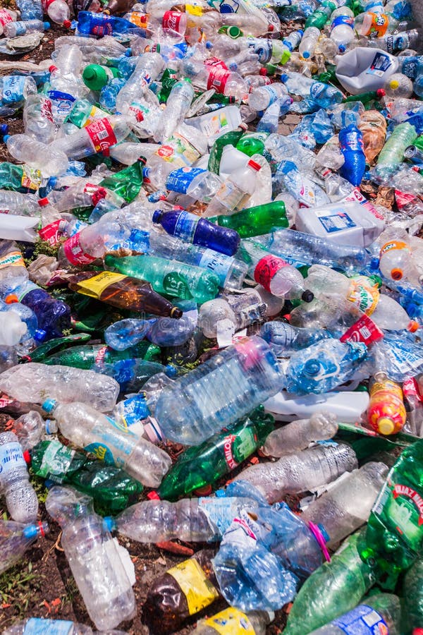 Plastic bottle waste editorial stock photo. Image of container - 224878633