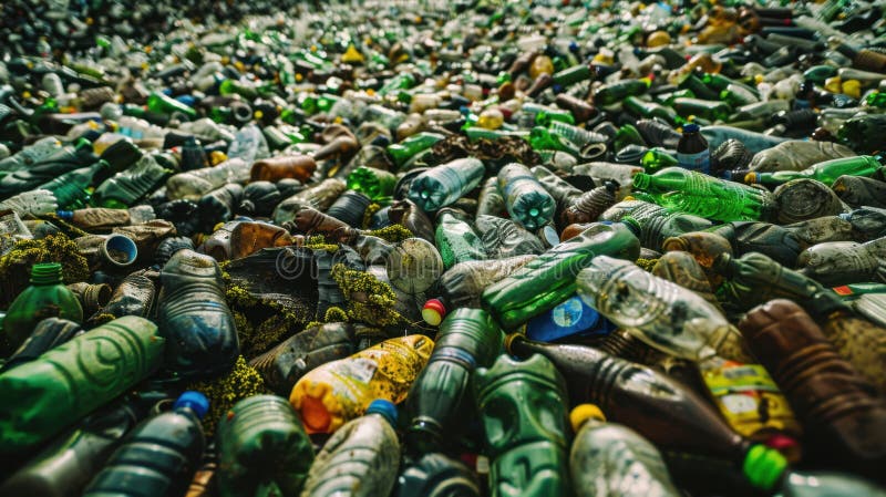 The Pile of Plastic Bottles. AI Generated Stock Image - Image of debris ...