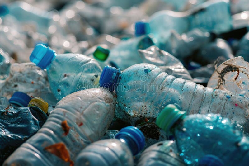 Pile Plastic Bottles Including Some Blue Green Stock Photos - Free ...