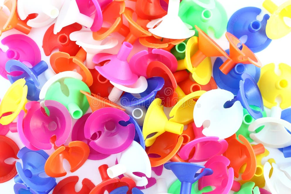 Pile of plastic stopper stock photo. Image of blue, orange - 22300190