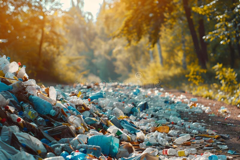 Concept Environmental Pollution, Pile of Plastic Waste Causing ...