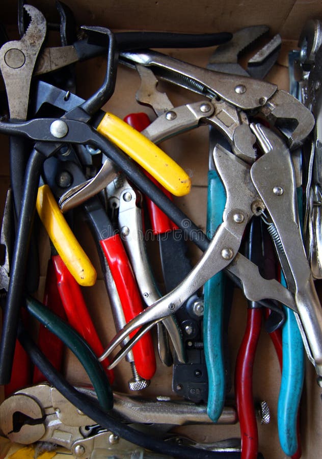 Tools on the wall stock photo. Image of horizontal, storing - 7561316