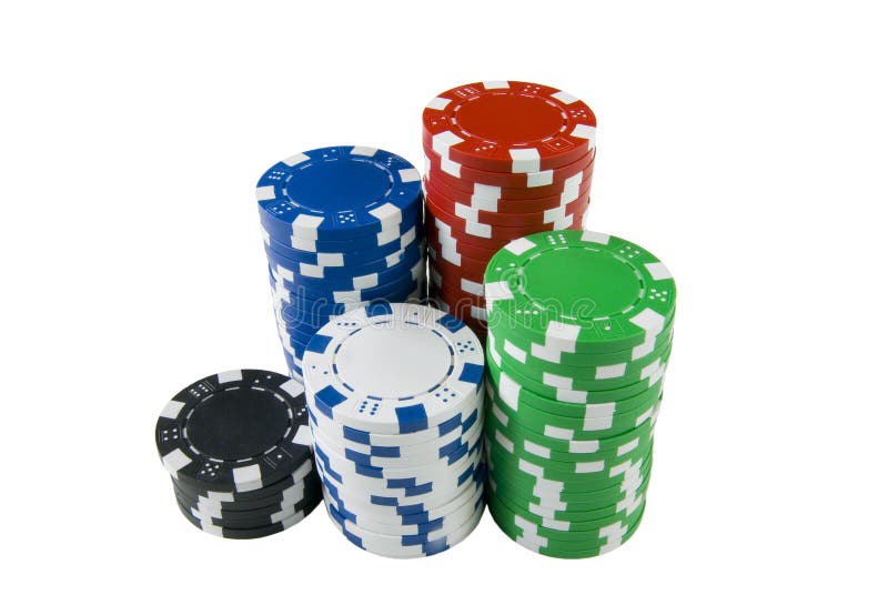 Pile of poker chips stock image. Image of green, hazard - 10711473