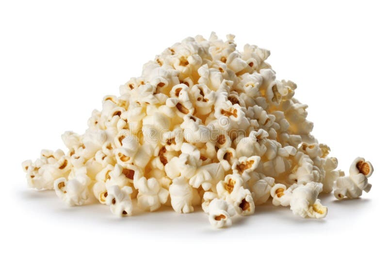 A Pile of Popcorn Isolated on White Background. Stock Illustration ...