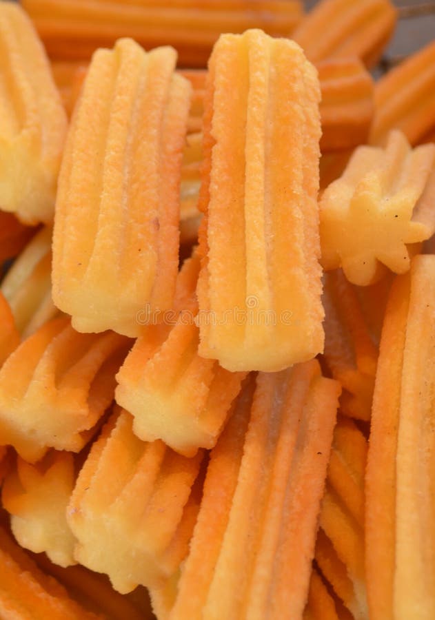 A Pile of Porras, Thick Churros Typical of Spain Stock Image - Image of ...