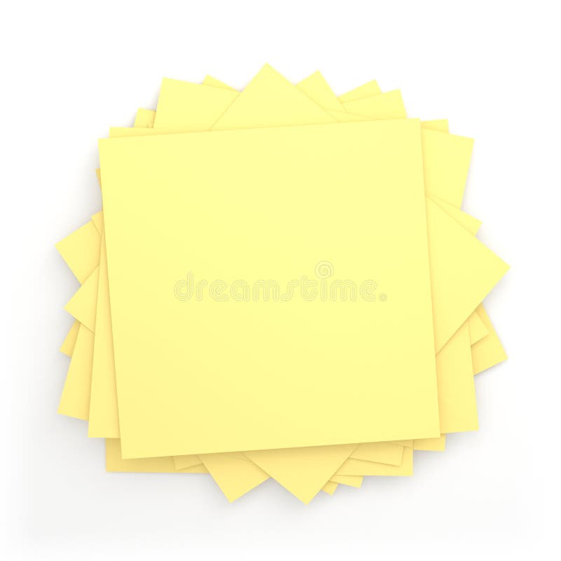 Blank Post-it notes stock illustration. Illustration of memo - 14794862