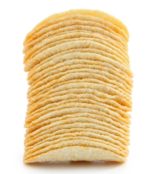 Pile of potato chips stock photo. Image of crunchy, potato - 16147060