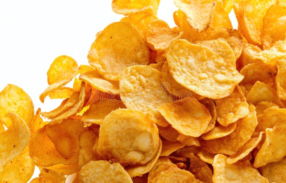 A pile of potato chips stock illustration. Illustration of junk - 302383239