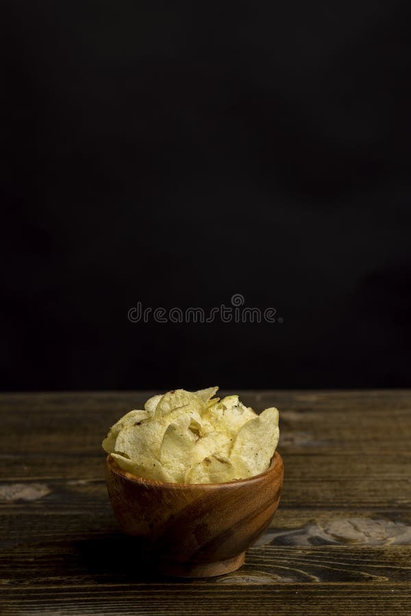 Pile of Potato Chips on the Table Stock Image - Image of chips, salty ...