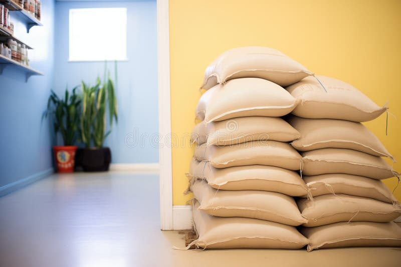 Pile of Potato Sacks in a Corner of a Food Pantry Stock Image - Image ...