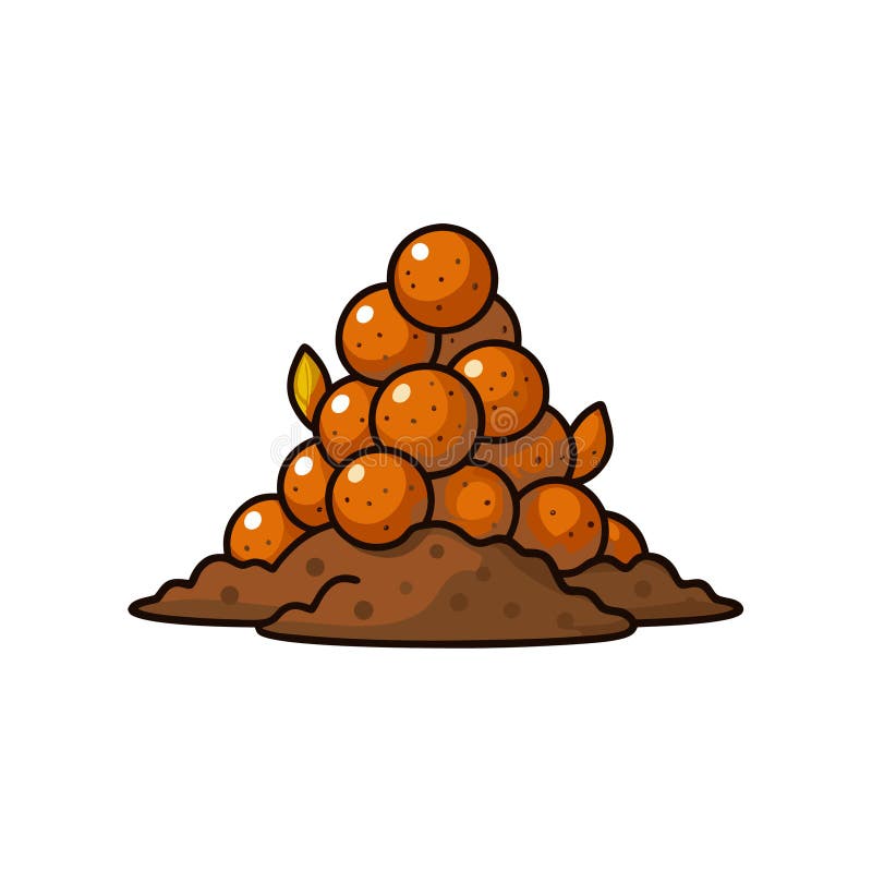 Pile of Potatoes: Root Vegetables Cartoon Illustration Stock ...