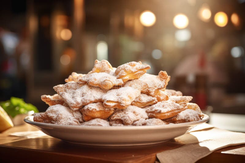 Pile of Powdered Sugar-Dusted Beignets Stock Photo - Image of sugar ...