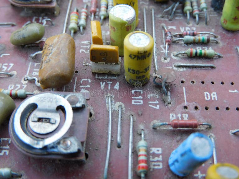 Pile of Printed Circuit Boards with Elements and Relays. Stock Photo ...