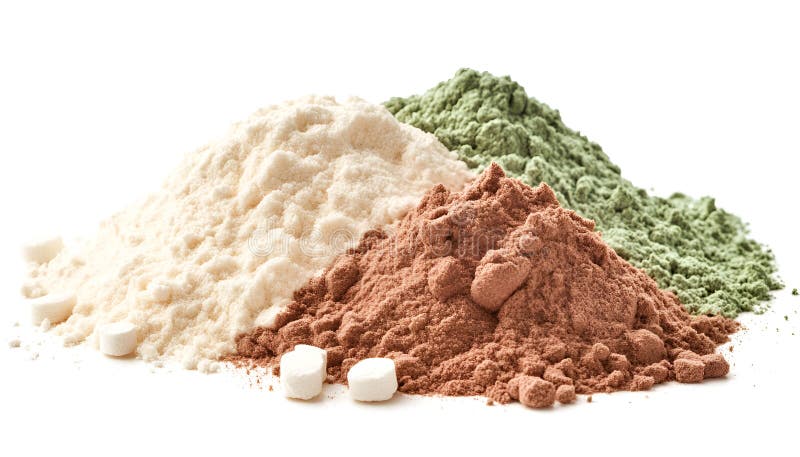 Pile of Protein Powder Isolated on White Stock Image - Image of protein ...